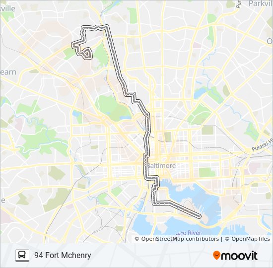 94 Route: Schedules, Stops & Maps - 94 Fort Mchenry (Updated)