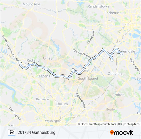 201 Route: Schedules, Stops & Maps - 201/20 Gaithersburg (Updated)