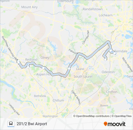 201 Route: Schedules, Stops & Maps - 201/2 Bwi Airport (Updated)