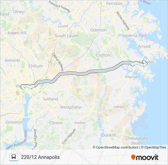 220 Route: Schedules, Stops & Maps - 220/12 Annapolis (Updated)