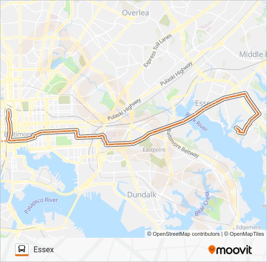 CITYLINK ORANGE Route: Schedules, Stops & Maps - Essex (Updated)