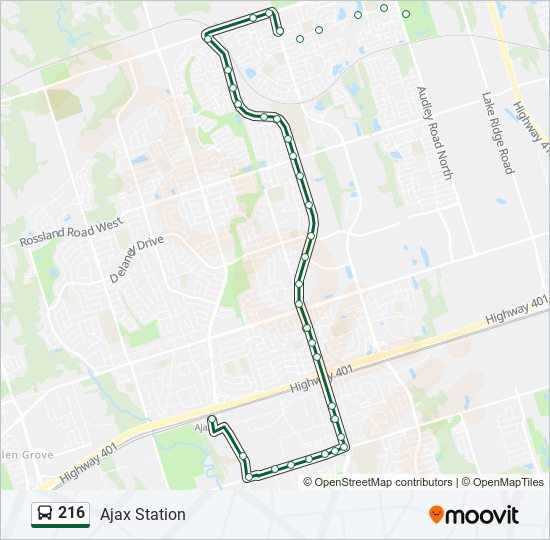 216 Route: Schedules, Stops & Maps - Ajax Station (Updated)