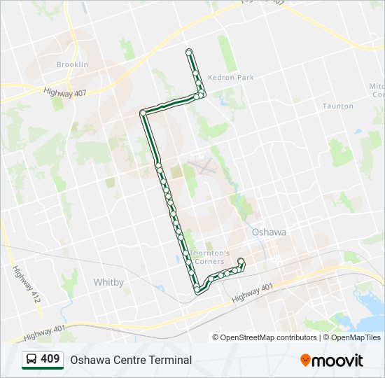 409 Route: Schedules, Stops & Maps - Oshawa Centre Terminal (Updated)