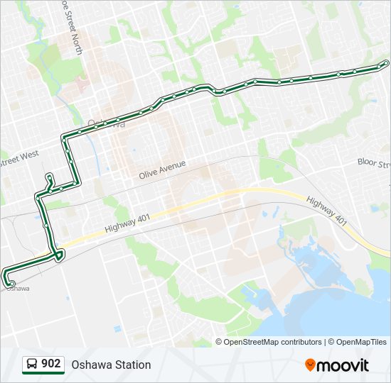 902 Route: Schedules, Stops & Maps - Oshawa Station (Updated)