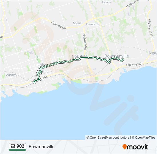 902 Route: Schedules, Stops & Maps - Bowmanville (Updated)