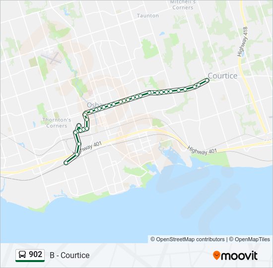 902 Route: Schedules, Stops & Maps - B - Courtice (Updated)