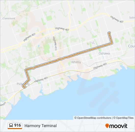 916 Route: Schedules, Stops & Maps - Harmony Terminal (Updated)