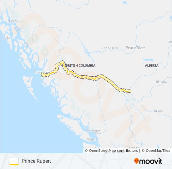 via rail Route: Schedules, Stops & Maps - Prince Rupert (Updated)