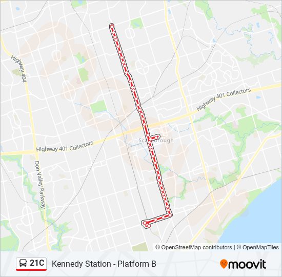 21c Route: Schedules, Stops & Maps - Kennedy Station - Platform B (Updated)