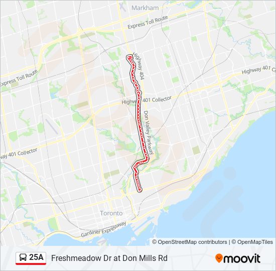 25a Route: Schedules, Stops & Maps - Freshmeadow Dr at Don Mills Rd ...