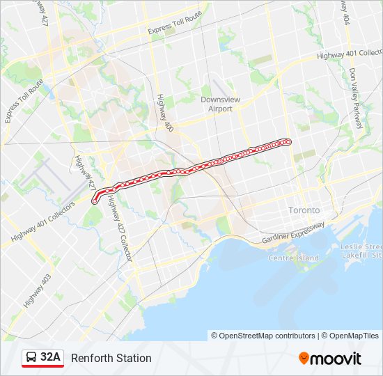 32a Route: Schedules, Stops & Maps - Renforth Station (Updated)