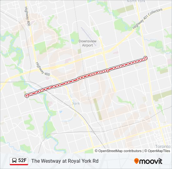 52f Route: Schedules, Stops & Maps - The Westway at Royal York Rd (Updated)