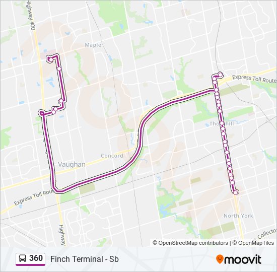 360 Route: Schedules, Stops & Maps - Finch Terminal - Sb (Updated)