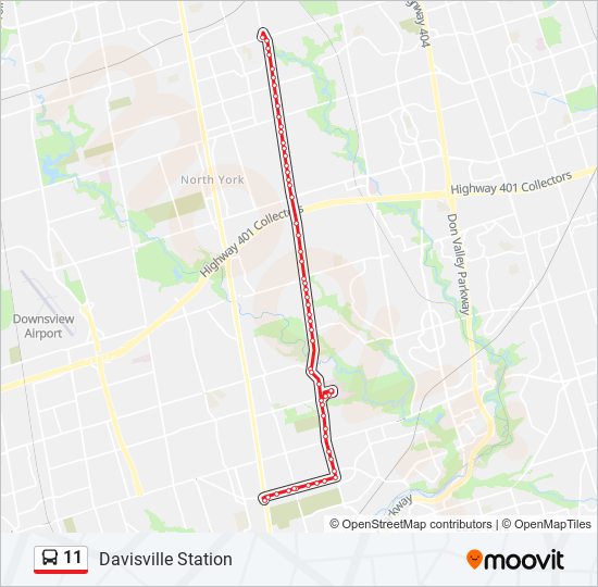 11 Route: Schedules, Stops & Maps - Davisville Station (Updated)