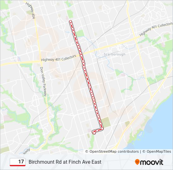 17 Route: Schedules, Stops & Maps - Birchmount Rd at Finch Ave East ...