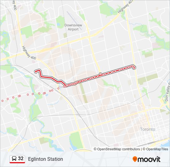 32 Route: Schedules, Stops & Maps - Eglinton Station (Updated)