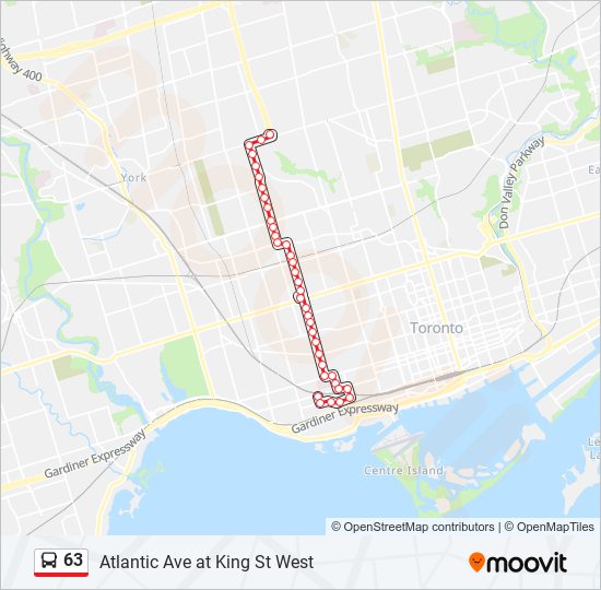 63 Route: Schedules, Stops & Maps - Atlantic Ave at King St West (Updated)