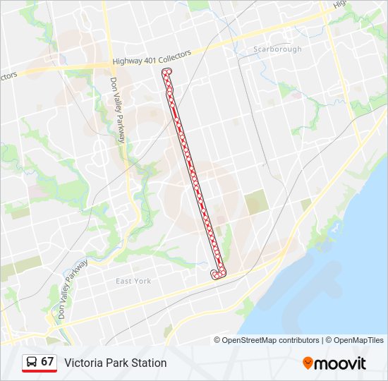 67 Route: Schedules, Stops & Maps - Victoria Park Station (Updated)