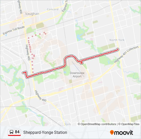 84 Route: Schedules, Stops & Maps - Sheppard-Yonge Station (Updated)