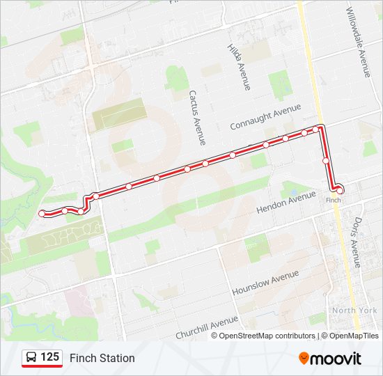 125 Route: Schedules, Stops & Maps - Finch Station (Updated)