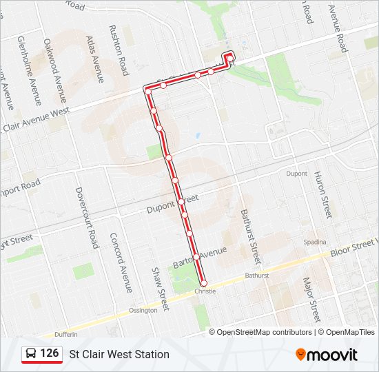 126 Route: Schedules, Stops & Maps - St Clair West Station (Updated)
