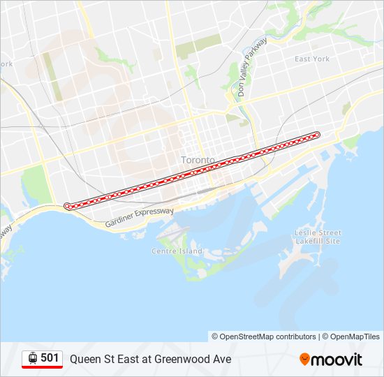 501 Route: Schedules, Stops & Maps - Queen St East at Greenwood Ave ...