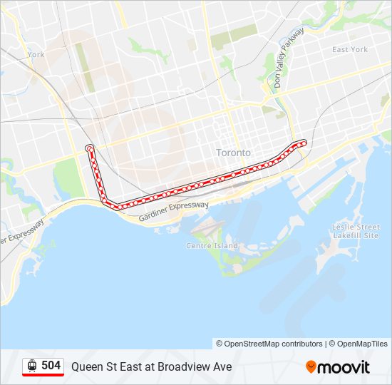 504 Route: Schedules, Stops & Maps - Queen St East at Broadview Ave ...