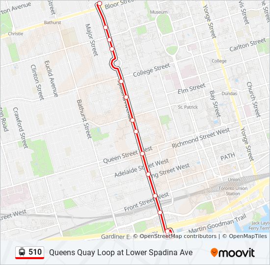 510 Route: Schedules, Stops & Maps - Queens Quay Loop at Lower Spadina ...