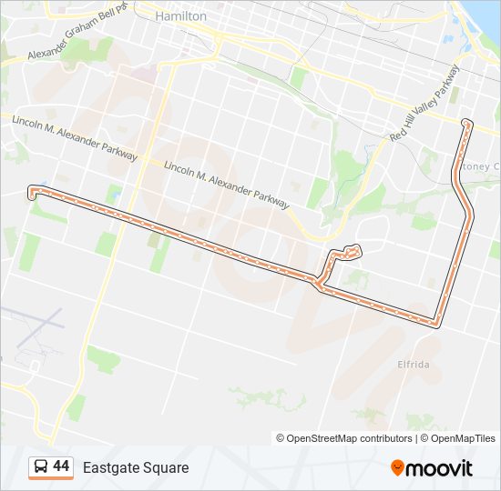 44 Route: Schedules, Stops & Maps - Eastgate Square (Updated)