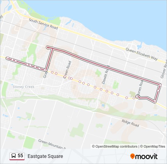 55 Route: Schedules, Stops & Maps - Eastgate Square (Updated)