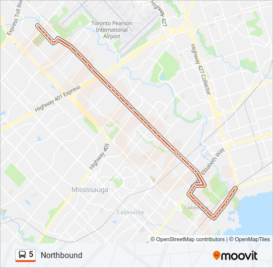 5 Route: Schedules, Stops & Maps - Northbound (Updated)