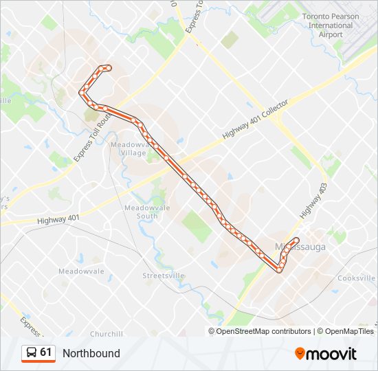 61 Route: Schedules, Stops & Maps - Northbound (Updated)