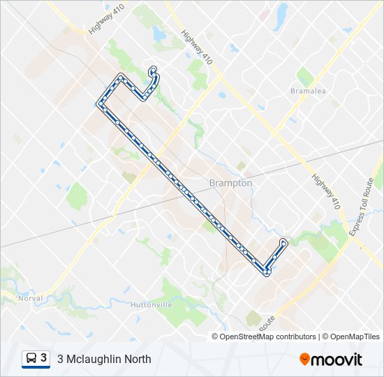 3 Route: Schedules, Stops & Maps - 3 Mclaughlin North (Updated)