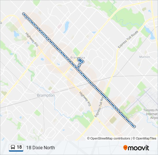 18 Route: Schedules, Stops & Maps - 18 Dixie North (Updated)