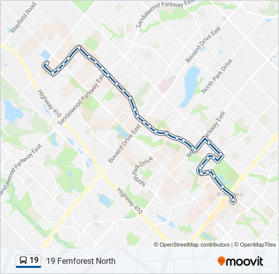 19 Route: Schedules, Stops & Maps - 19 Fernforest North (Updated)