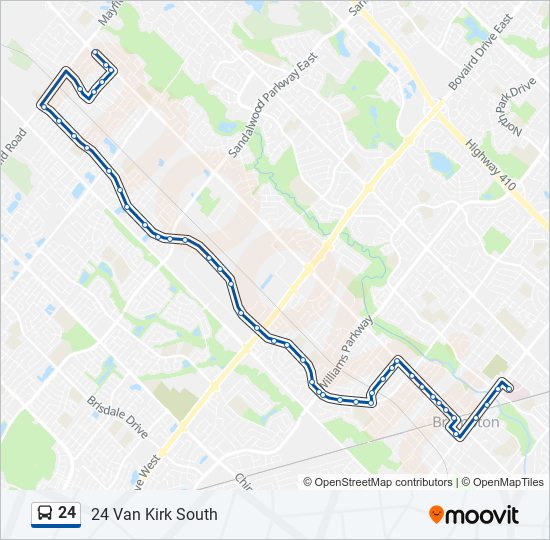 24 Route: Schedules, Stops & Maps - 24 Van Kirk South (Updated)