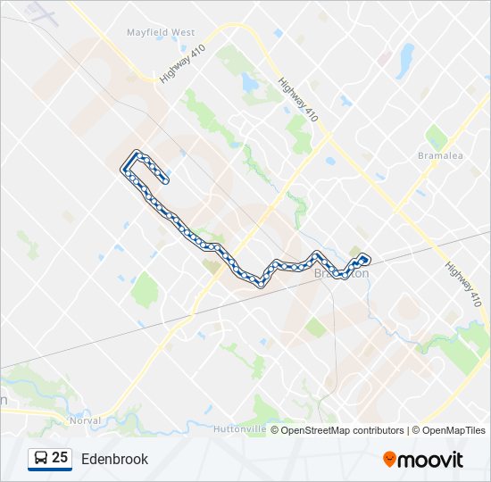 25 Route: Schedules, Stops & Maps - 25 Edenbrook North (Updated)