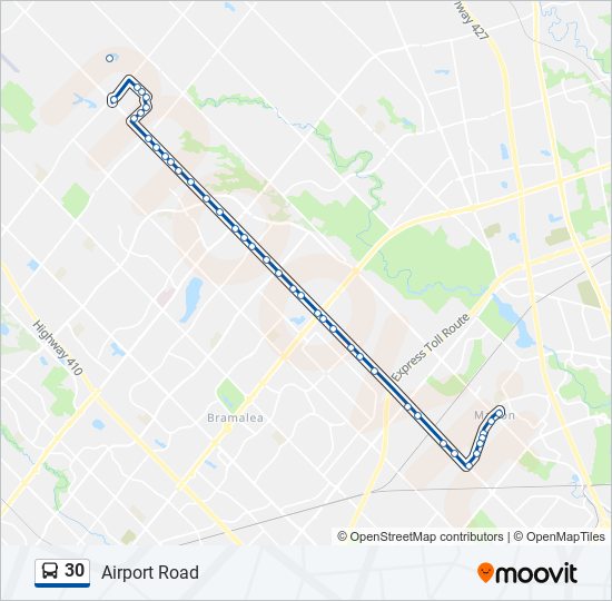 30 Route: Schedules, Stops & Maps - 30 Airport Road South (Updated)