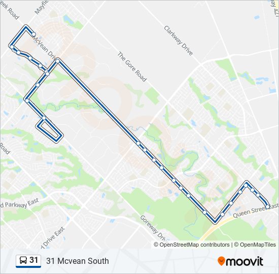31 Route: Schedules, Stops & Maps - 31 Mcvean South (Updated)