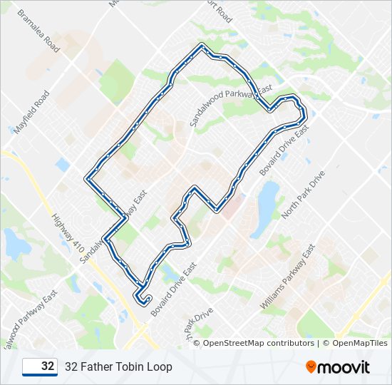 32 Route: Schedules, Stops & Maps - 32 Father Tobin Loop (Updated)