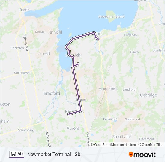 50 Route: Schedules, Stops & Maps - Newmarket Terminal - Sb (Updated)