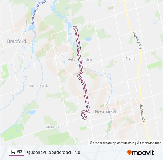52 Route: Schedules, Stops & Maps - Queensville Sideroad - Nb (Updated)