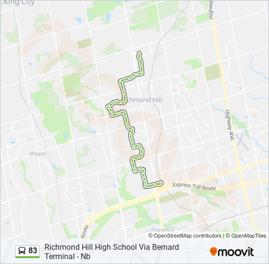 83 Route: Schedules, Stops & Maps - Richmond Hill High School Via ...
