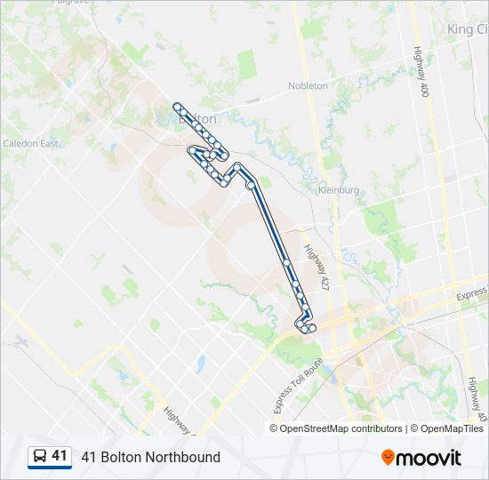 41 Route: Schedules, Stops & Maps - 41 Bolton Northbound (Updated)