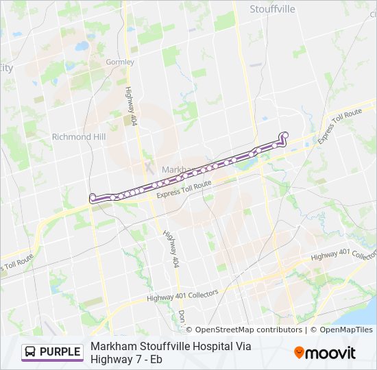 purple Route: Schedules, Stops & Maps - Markham Stouffville Hospital ...