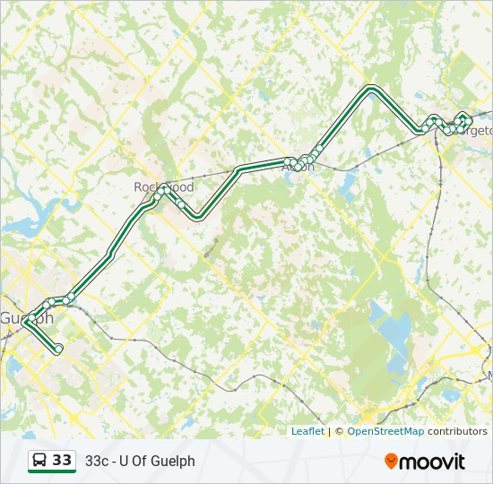 33 Route: Schedules, Stops & Maps - 33c - U Of Guelph