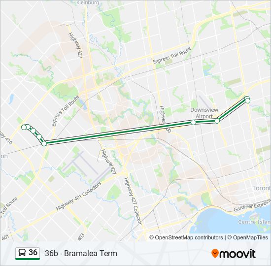 36 Route: Schedules, Stops & Maps - 36b - Bramalea Term (Updated)