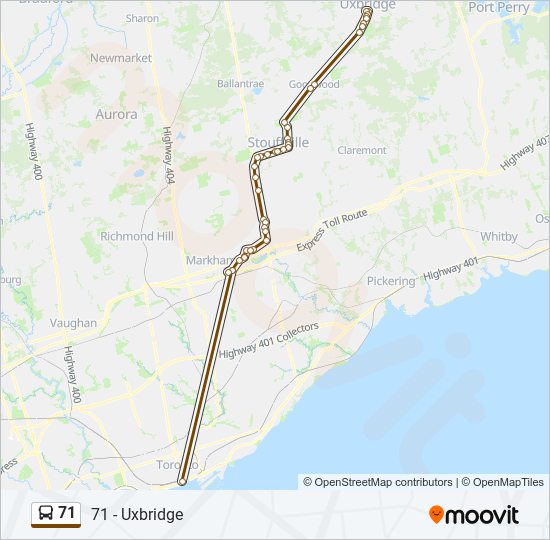71 Route: Schedules, Stops & Maps - 71 - Uxbridge (Updated)