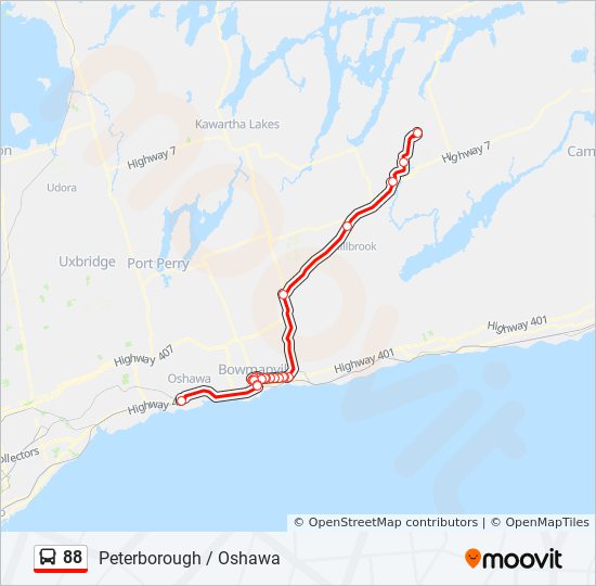 88 Route: Schedules, Stops & Maps - 88 - Oshawa Go (Updated)