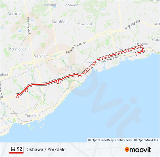 92 Route: Schedules, Stops & Maps - 92 - Yorkdale Term (Updated)